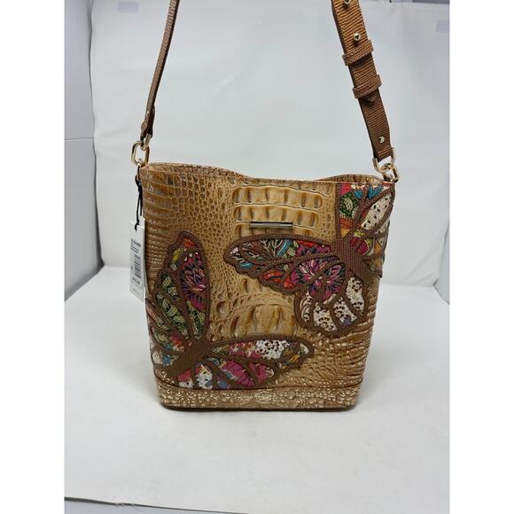 Brahmin | Bags | Nwt Brahmin Honey Brown Gala Butterfly Celina Leather ...